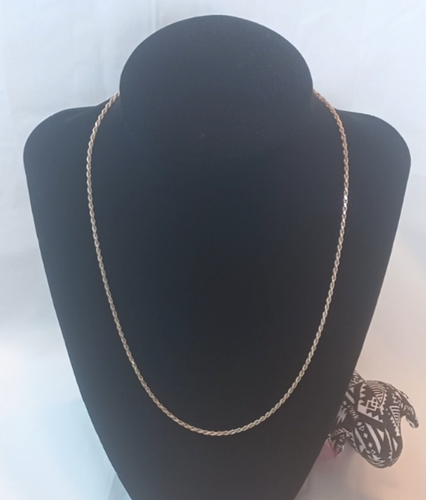 Karizia Spa KA 1772 18" Sterling Silver Italy 925 Rope Chain Necklace 5 ...
