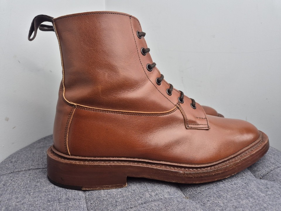 Trickers 'Burford' Brown Leather Derby Style Boots UK 9 | eBay