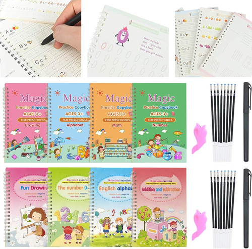 28 Pack Magic Copybook for Kids Reusable Writing Practice Book Practic ...