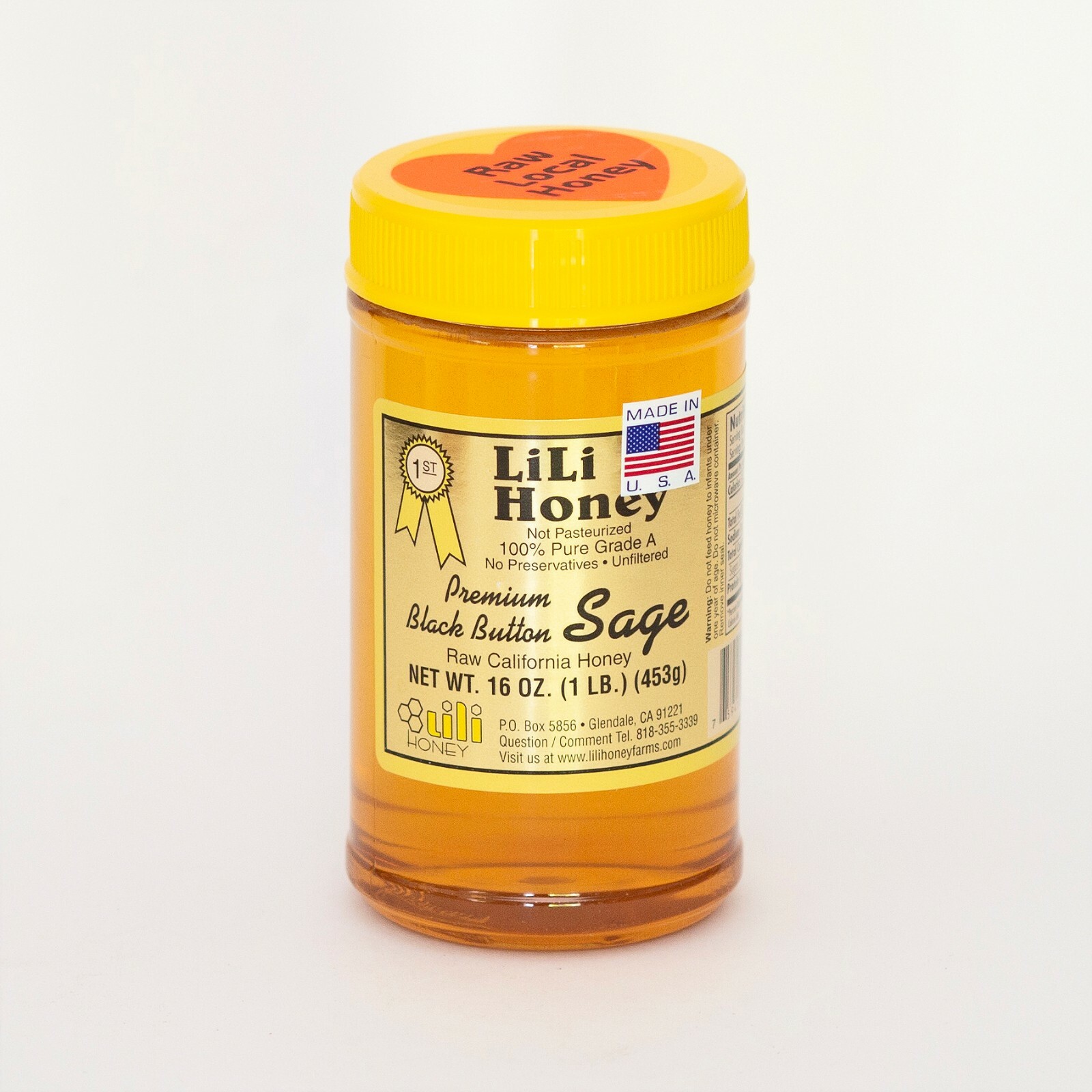 California Raw Black Button Sage Honey 16oz 453g Grade A Pure 100% Gift ...