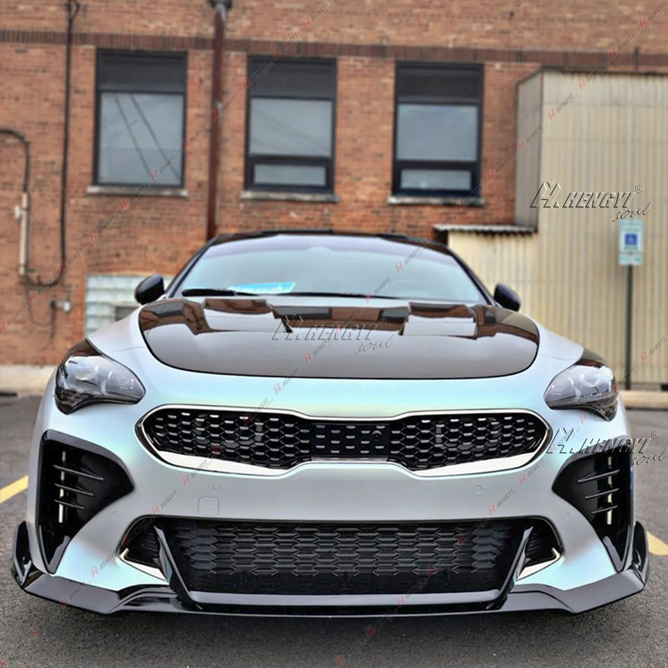 For KIA Stinger 2017-2023 Glossy Black Front Bumper Vent Hole Cover ...