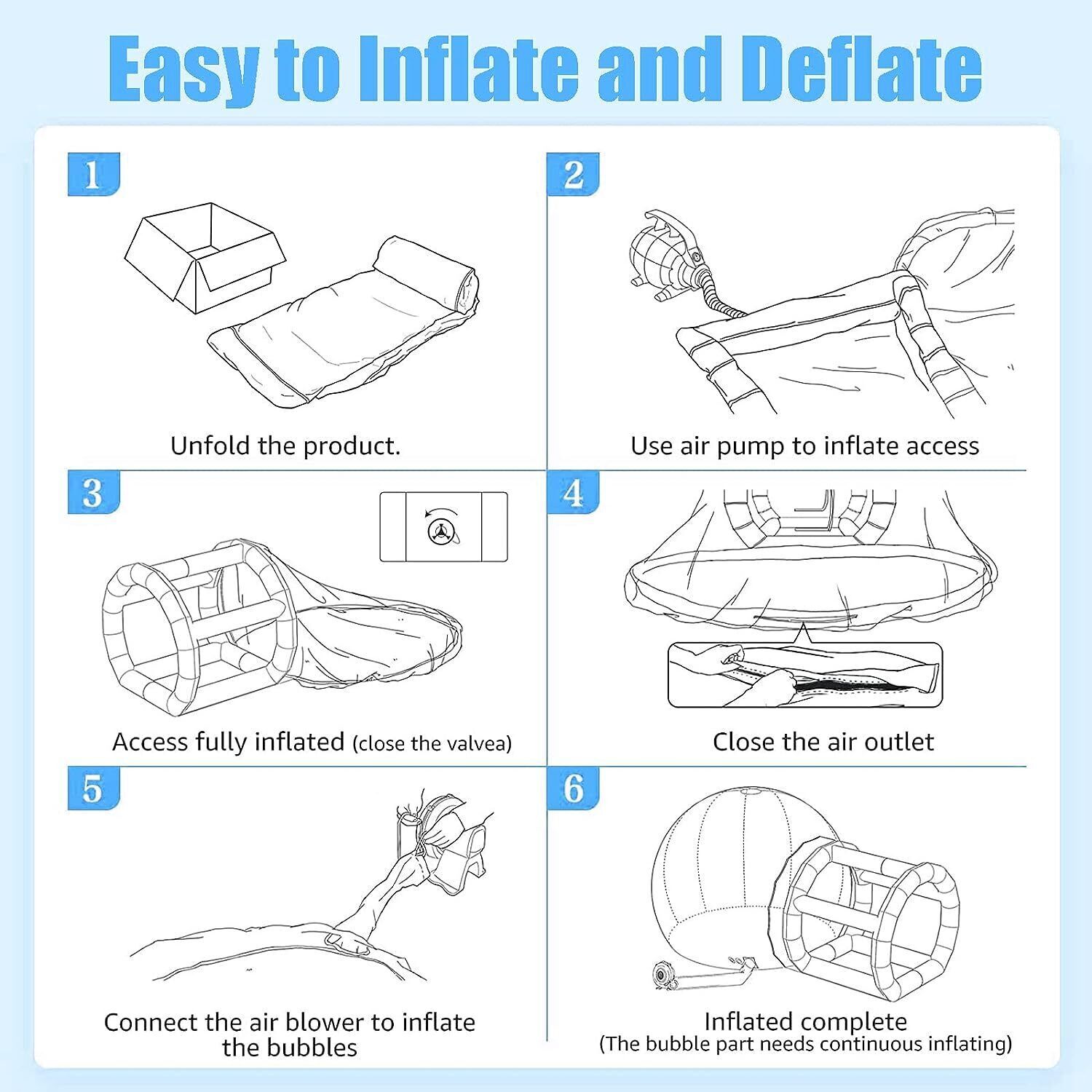 10ft Inflatable Bubble House Bubble Tent With Balloons Outdoor For ...