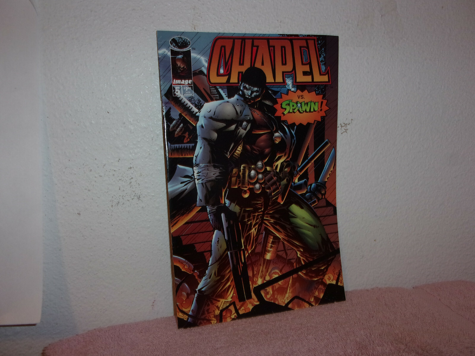 VINTAGE (NEW) IMAGE COMIC CHAPEL vs SPAWN # 5 FIRST PRINTING...1995 ...