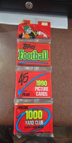 1990 Topps Football 1000 Yard Club Rack Pack Sealed | eBay