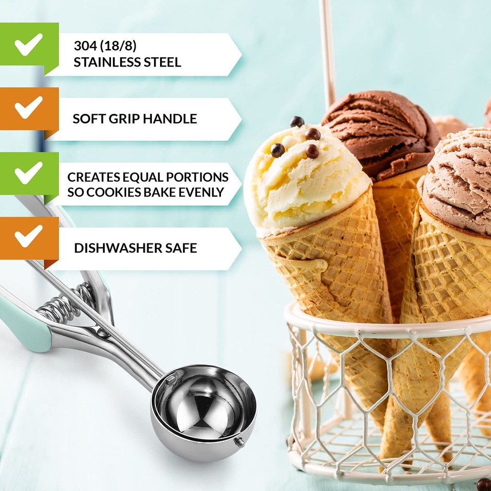 - Mint Medium Cookie Scoop for Baking, Melon Baller Scoop ...