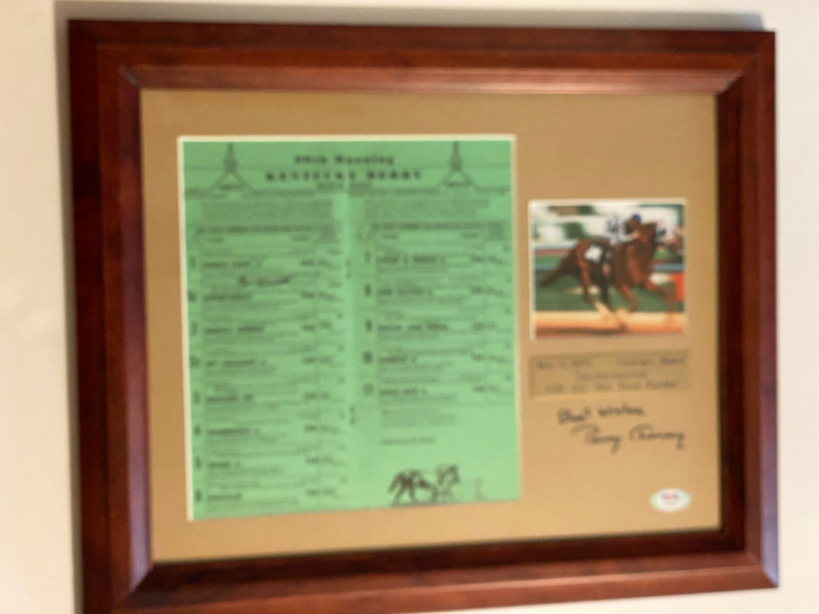 Secretariat Autographed Memorabilia | Signed Photo, Jersey ...