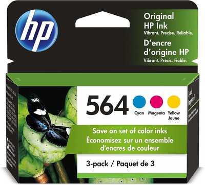 HP 564 (N9H57FN) Ink Cartridge - 3 Pack Cyan/Magenta/Yellow Jaune | eBay
