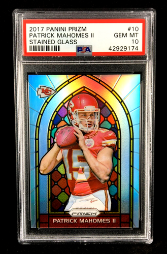 Pop 48 PSA 10 Patrick Mahomes 2017-18 Prizm STAINED GLASS SSP #10 RC Rookie MVP | eBay