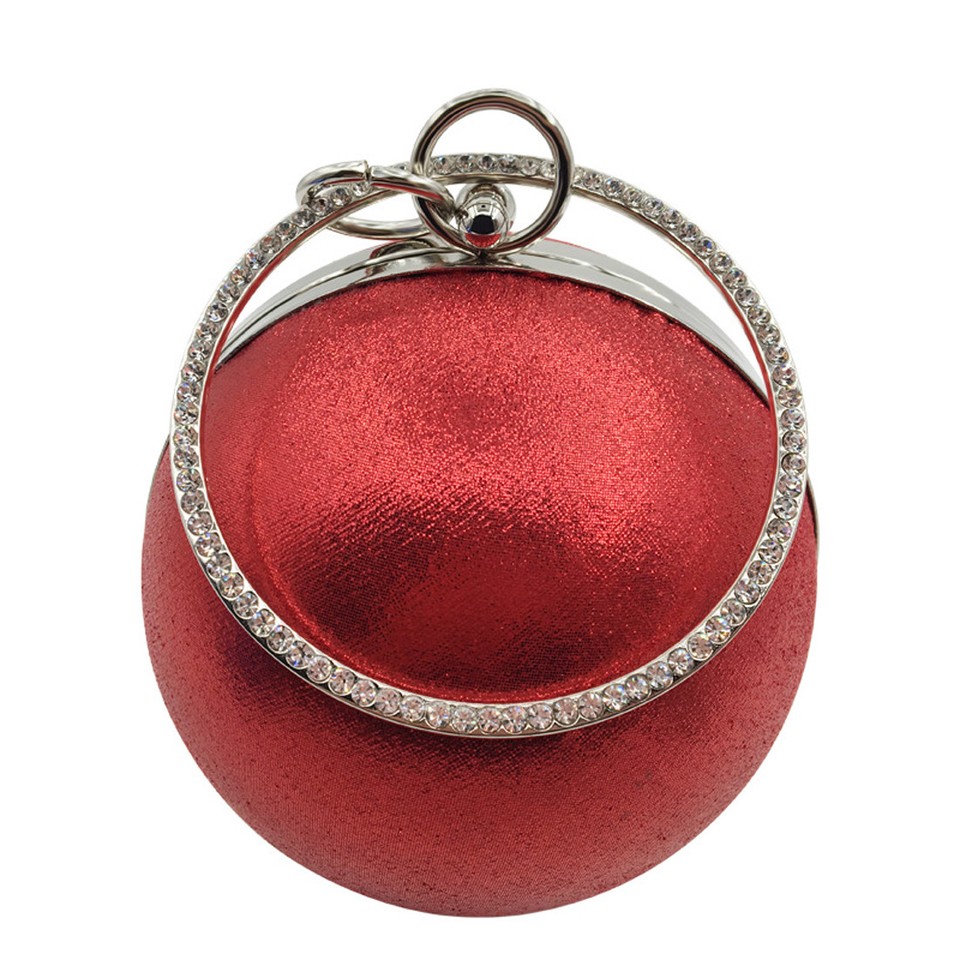 Women Round Ball Shoulder Messenger Bag Party Evening Clutch Fashion ...
