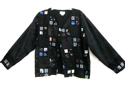 Soul Mates Jacket~Rayon Beauty~Patchwork and Embossing~M~Wearable Art ...