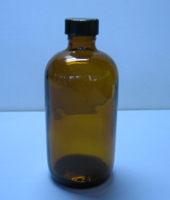 SAFETY COATED AMBER ACID BOTTLE w/ PHENOLIC CAP 8oz | eBay