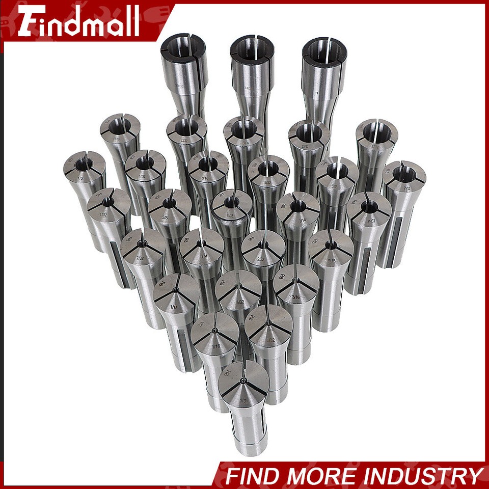 New Collet Set Fractional 1/32" - 1" High Precision Fit For Bridgeport ...