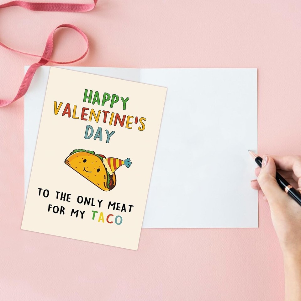 Lovely Taco Valentines Day Card for Him Her, Naughty Valentine's Day ...