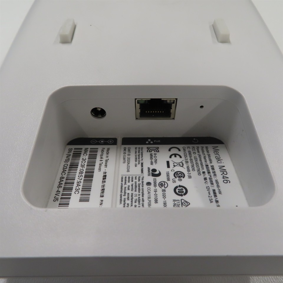 Cisco Meraki MR46 Wireless Access Point MR46-HW WAP Unclaimed wi-fi 6 2 ...