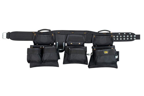 CLC 5605 Professional Carpenters Combo Tool Belt, Black, 18 Pocket ...
