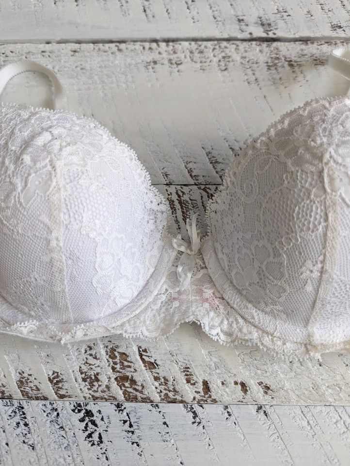Vintage Victoria’s Secret Angels Size 34C White Lace Demi Bra | eBay