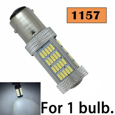 1157 2057 2397 3496 7528 BAY15D P21/5W 92 LED White Bulb Brake Light Y1 ...