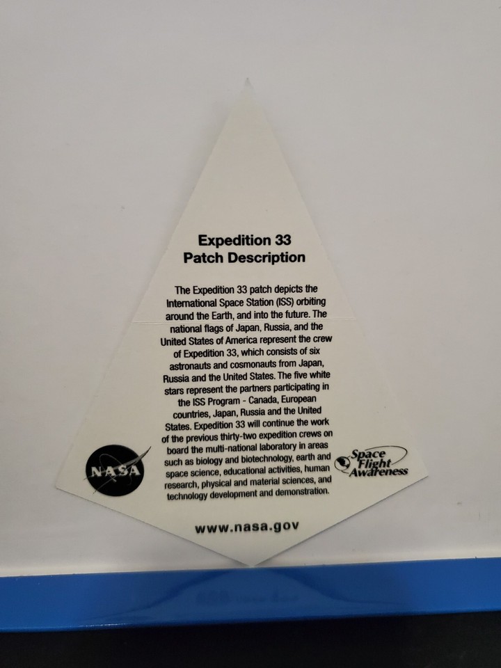 NASA SPACE FLIGHT EXPEDITION 33 RUSSIA UNITED STATES JAPAN STICKER ...
