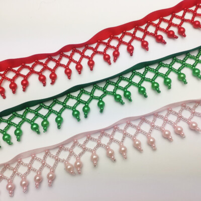 1 Yard 35mm Width Faux Pearl Lace Dress Tassel Fringe Trim Sew Curtain ...