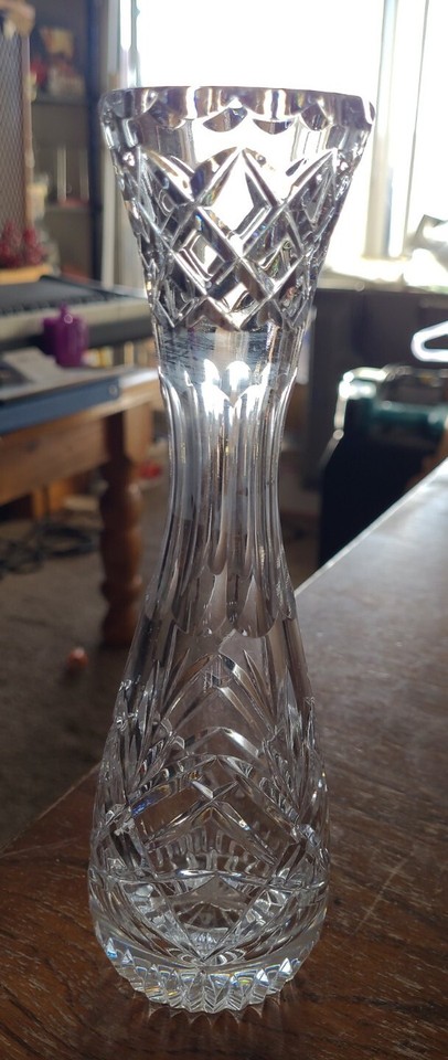 Irish Cavan Crystal Clear Bud Vase Signed | eBay
