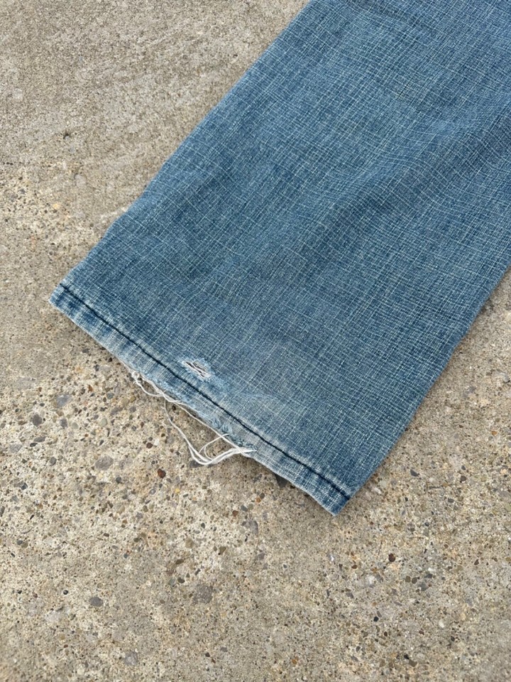 FUSAI Jeans Hip Hop 32x32 Stud Pocket Whiskered Distress Crease | eBay