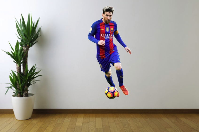 Lionel Messi Wall Decal Barcelona Soccer Futbol Sticker Removable ...