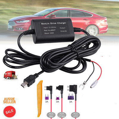 Universal Hard Wire Fuse Box Car Recorder Dash Cam Hard Wire Kit Mini ...