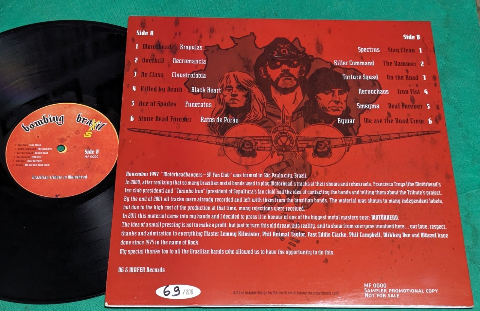 Bombing Brasil - Brazilian Tribute To Motorhead LP 2013 200 Only | eBay