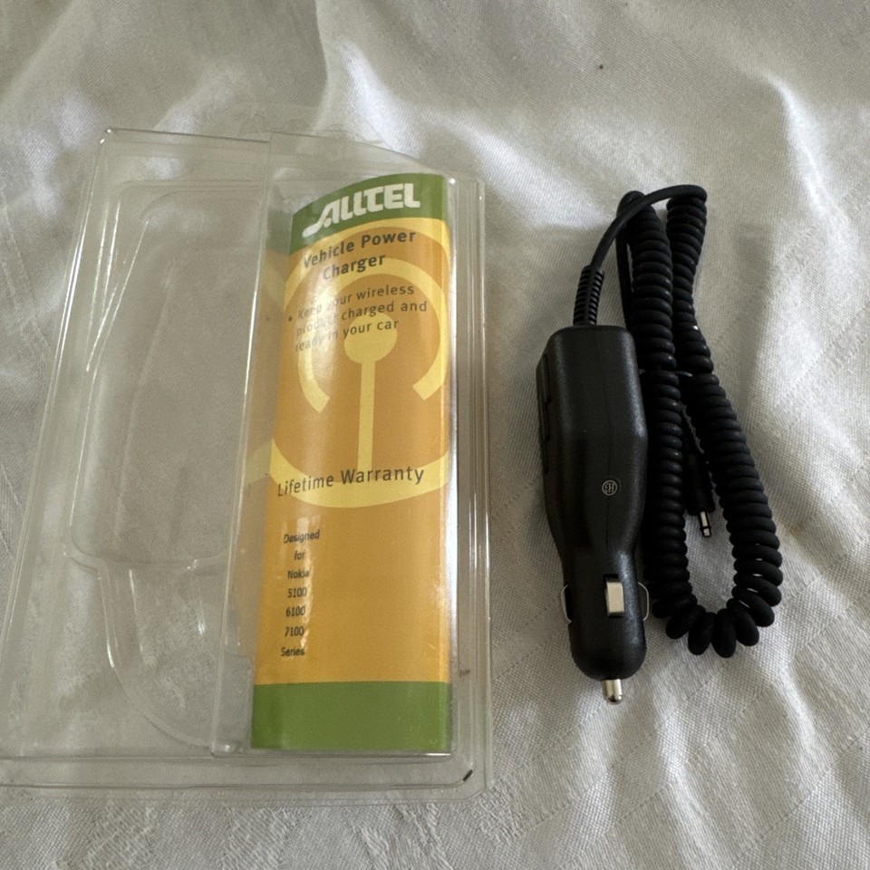VTG 2004 ALLTEL Car Flip Phone Charger For Nokia 5100 6100 7100 Black ...