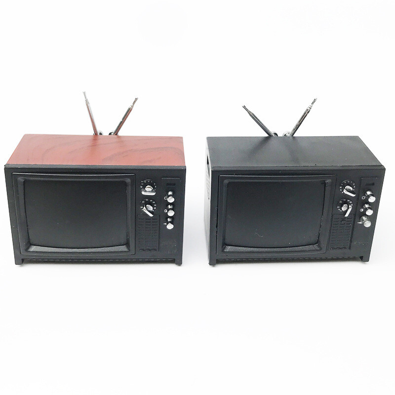 Dollhouse Miniature 1/12 Vintage TV Mini Television Set Furniture ...