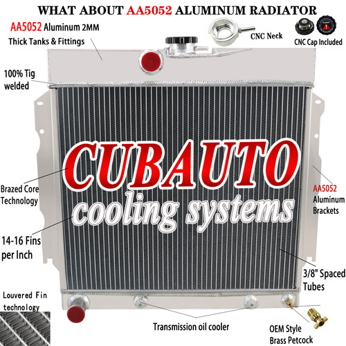 4 Row Aluminum Radiator For 63-69 Dodge Plymouth Charger Dart Coronet ...