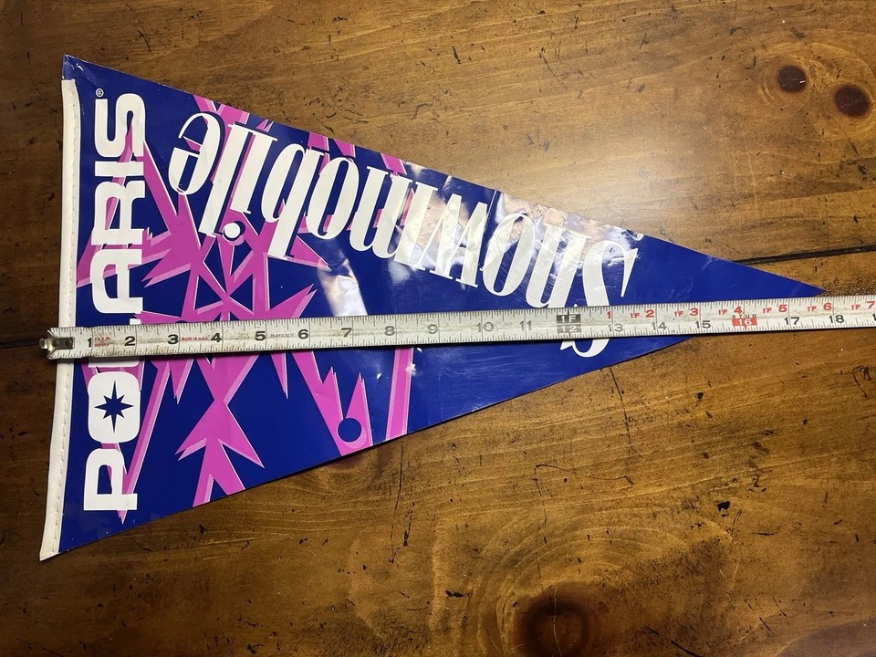 Vintage Polaris Snowmobile Racing Flag Pennant Flexible Outdoor Plastic ...
