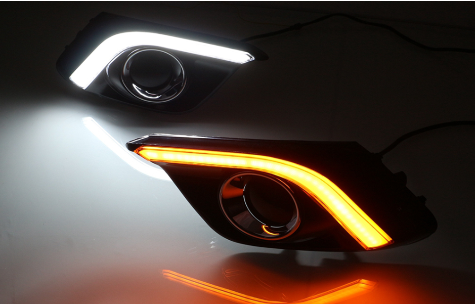 Pair LED DRL Daytime Running Driving Light Lamp For Mazda 3 Axela 2014 ...