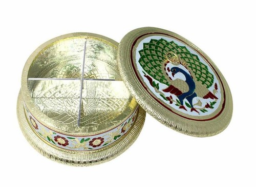 New Meenakari Mukhwas Box/ Dry Fruit Box/ Decorative Item 8" x 8" | eBay