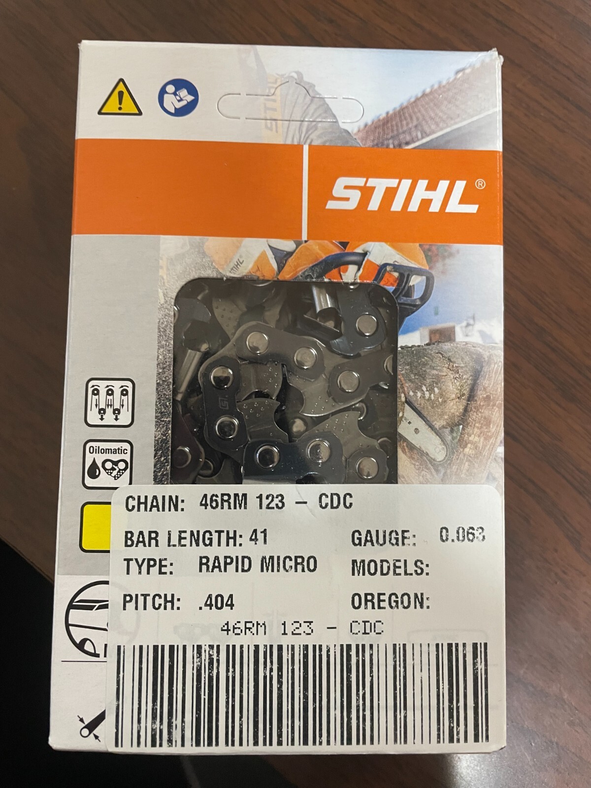 46RM 123 STIHL .404 41" .063 CHAINSAW CHAIN 123 drive lengths MS880 ...