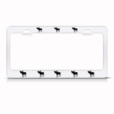 MOOSE Metal License Plate Frame Tag Holder Two Holes | eBay