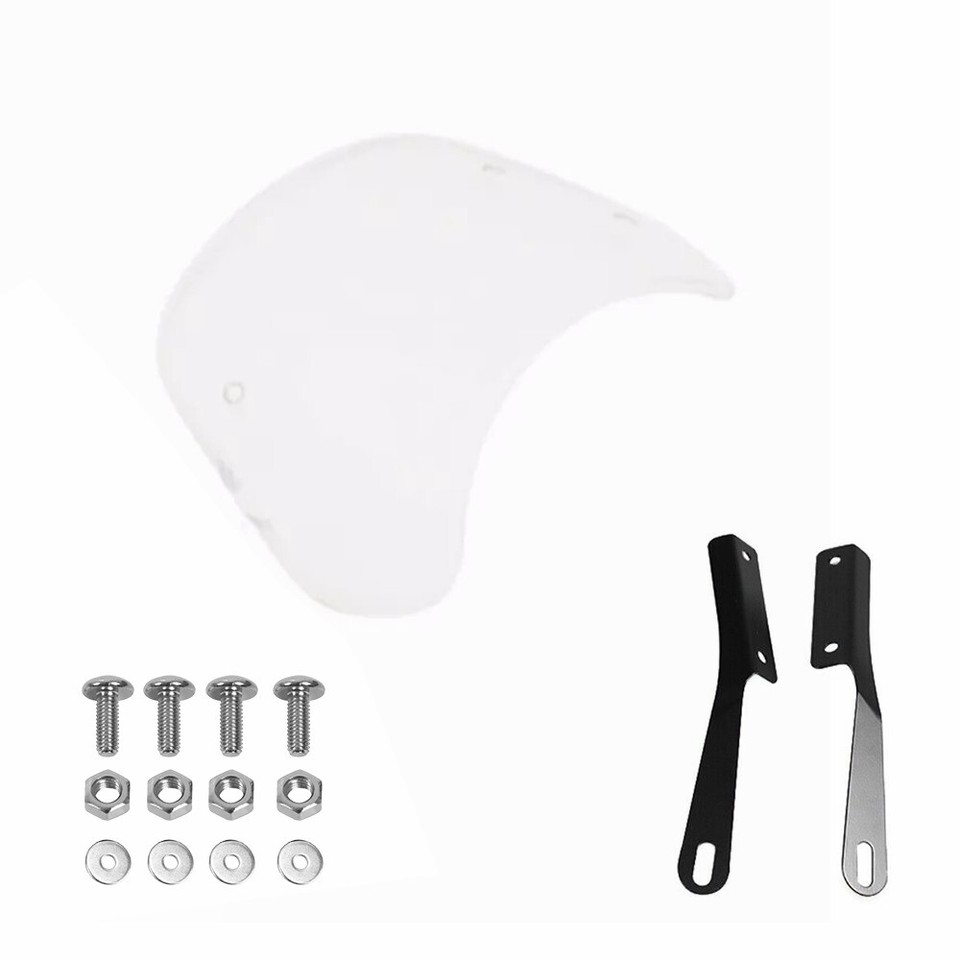 Universal Motorcycle Headlight Windshield Windscreen For 5-7" Round ...