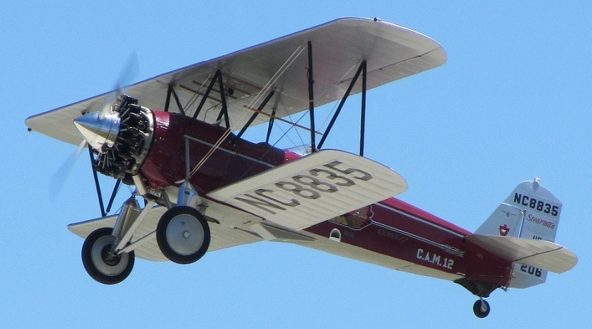 C-3 Stearman Three-Seat Light C3 Airplane Wood Model Replica Small Free ...