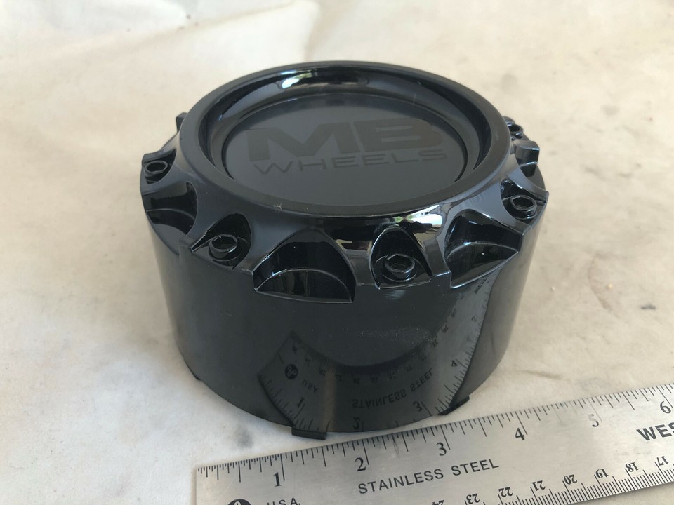 NEW MB Motoring Wheels Gloss Black Wheel Rim Hub Dust Cover Cap CAP5389 ...
