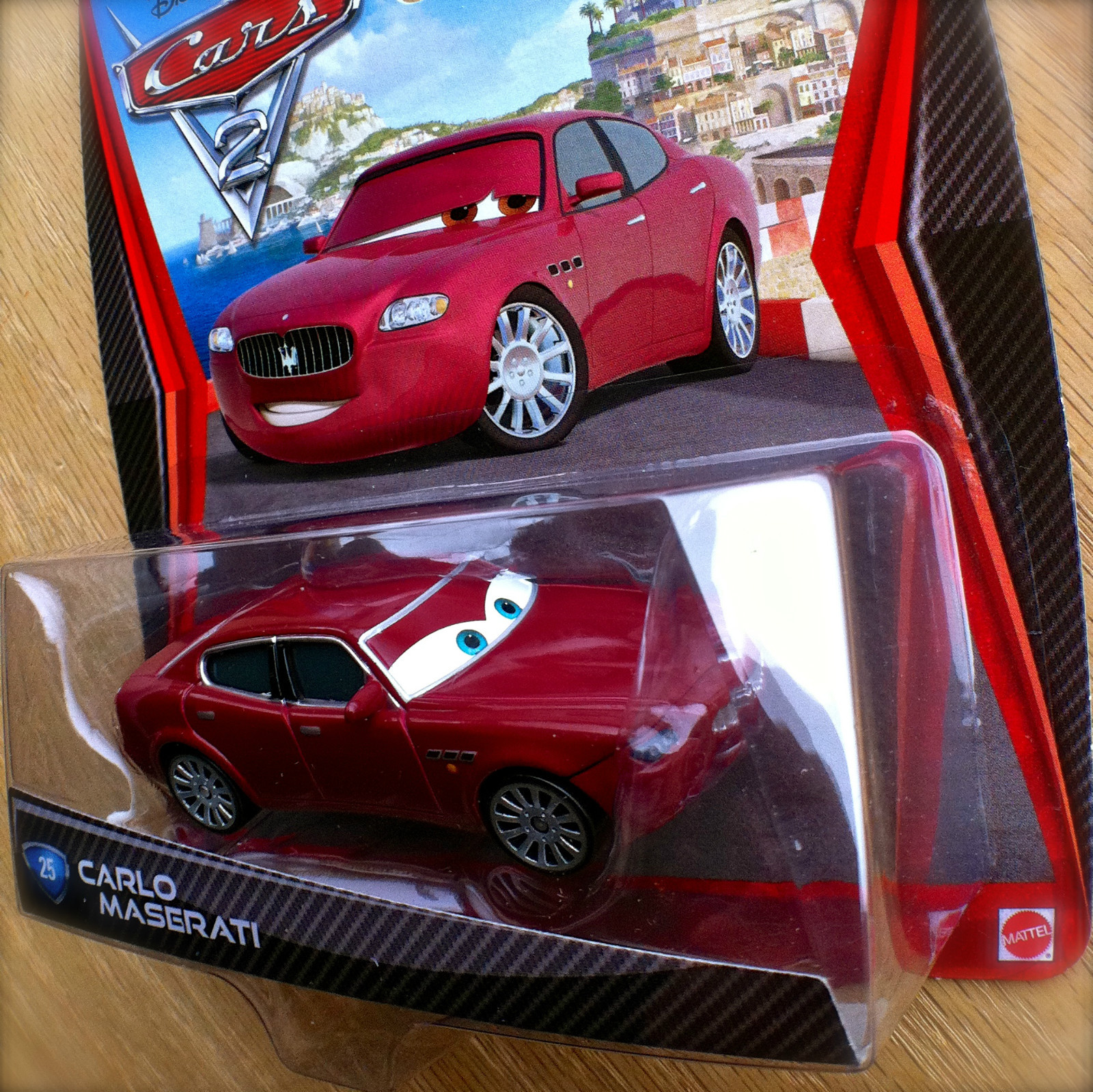 Disney PIXAR Cars 2 CARLO MASERATI # 25 (brother to Bindo) diecast ...