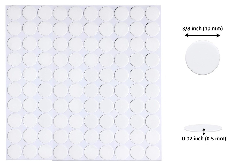 200 Clear Adhesive Dots Removable Two Sided Round Glue for Arts Crafts ...