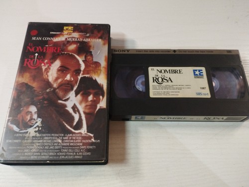 El nombre de La Rose Sean Connery Jean Jacques Annaud 1986 VHS Film ...