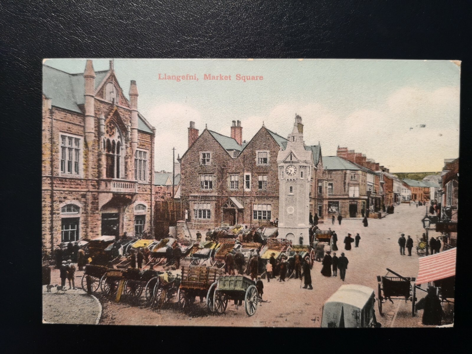 VINTAGE POSTCARD ANGLESEY - MARKET SQUARE, LLANGEFNI - EARLY 1900's ...