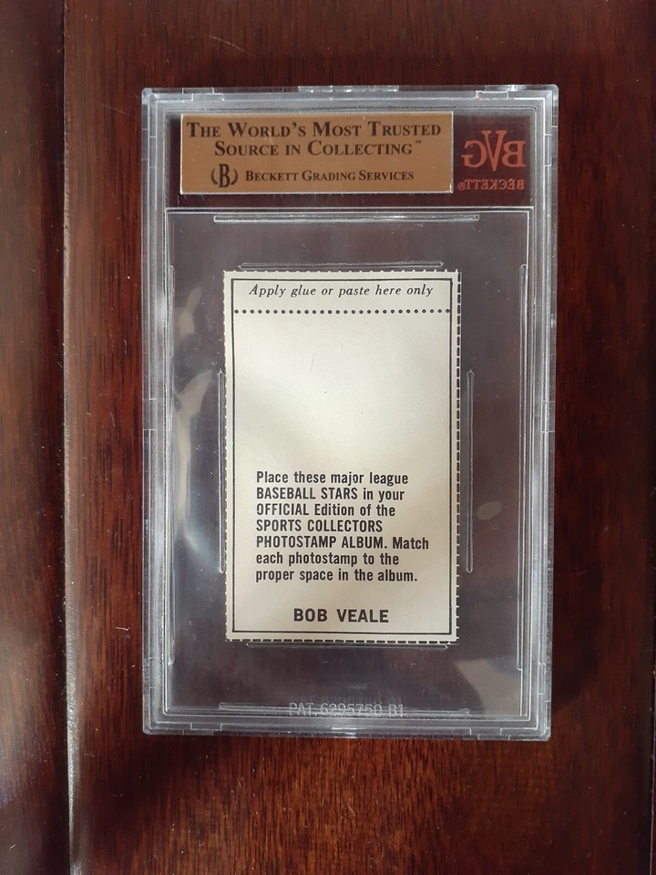 1969 MLB Photo Stamp Bob Veale PITTSBURGH PIRATES BVG 9.5 GEM MINT ...