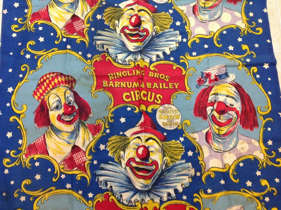 Rare Vintage Ringling Bros And Barnum & Bailey Banner 42" x 44" L@@@@K ...