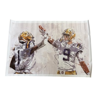 LSU Tigers Cloth Poster Tapestry 18.5×13 in Football Wall Art College ...