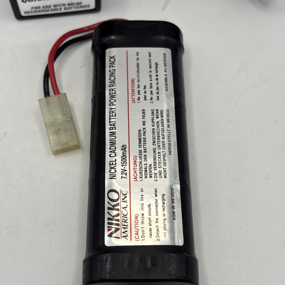 Nikko 7.2V-1500mAh NICD Battery Racing Pack With Matching Quick Charger ...