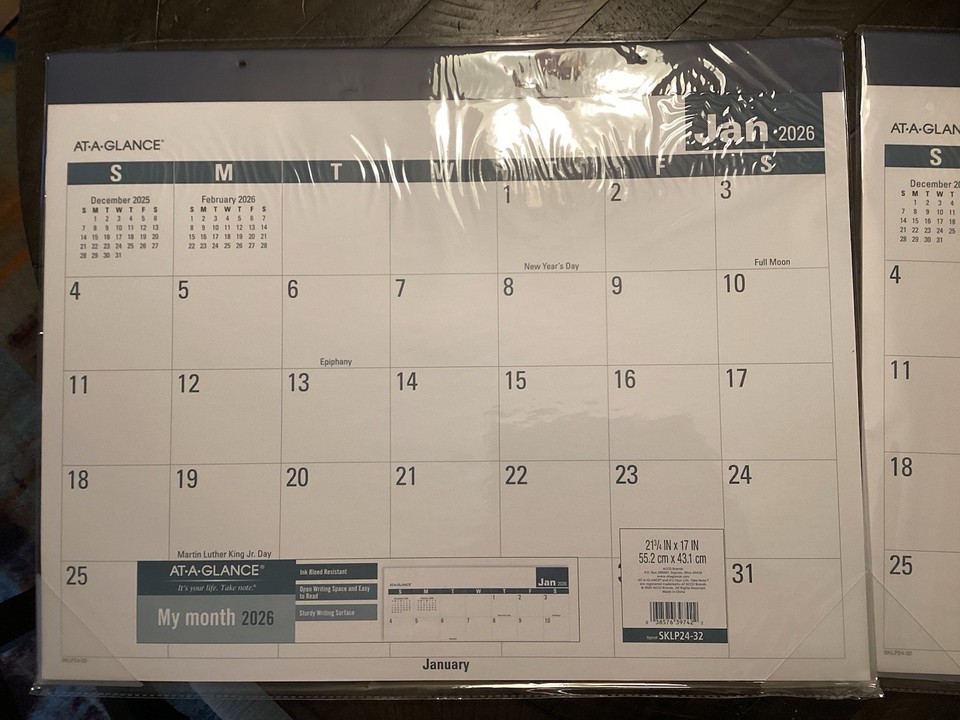 At A Glance 2026 Yearly Calendar 2 Pack | eBay