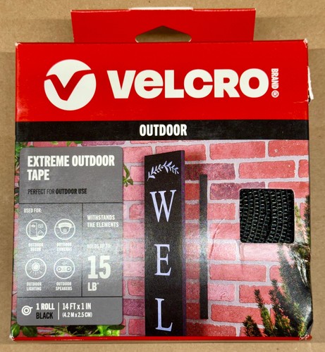 VELCRO Extreme Outdoor Double-Sided Tape, Heavy Duty 15lb Hold, 14Ft ...