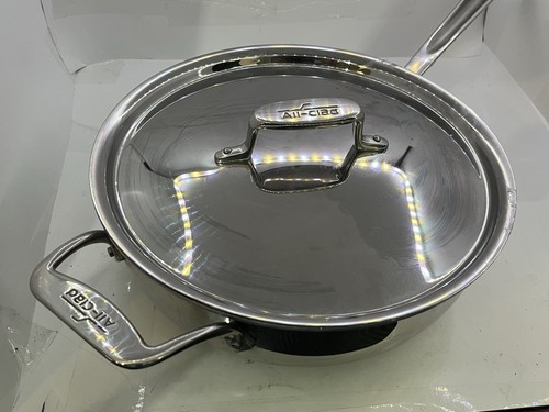 All Clad d5 Nonstick Essential Saute Pan 4Qt Polished Stainless Steel ...
